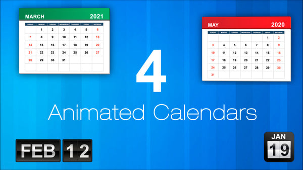 4 Calendars Flipping - After Effects Animation – Motionisland