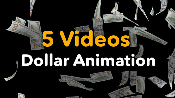 Animated Dollar Bill Falling - 5 Videos Ready to use – Motionisland